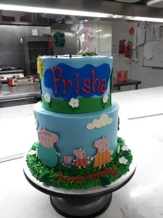 Peppa Pig - 2 Tier - Brunetti Classico Cafe Melbourne
