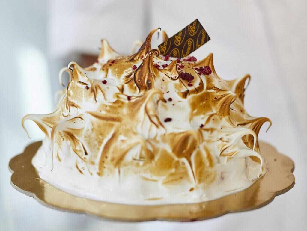 Bombe Alaska Semi-Freddo Gelato Cake - Brunetti Classico Cafe Melbourne