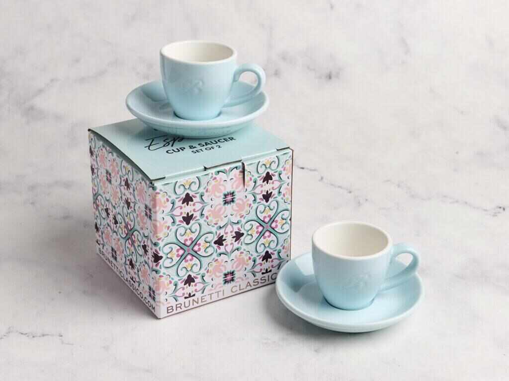 2-Pack Espresso Cup and Saucer Set | Brunetti Classico