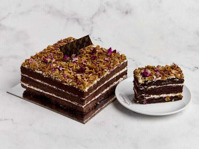 Vegan Choc Berry Cake - Brunetti Classico Cafe Melbourne